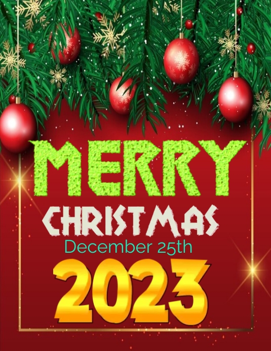 Plantilla de merry Christmas 2023 | PosterMyWall