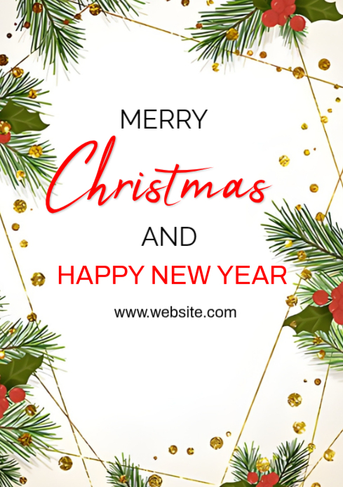 Merry Christmas 2025 A4 Template | PosterMyWall