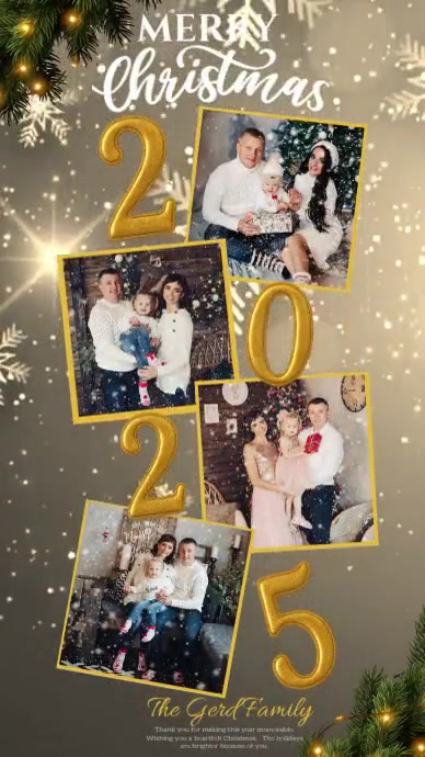 merry christmas 2025 message design template | PosterMyWall