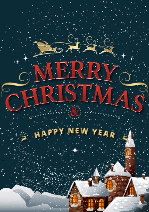 Merry Christmas A3 Template | PosterMyWall