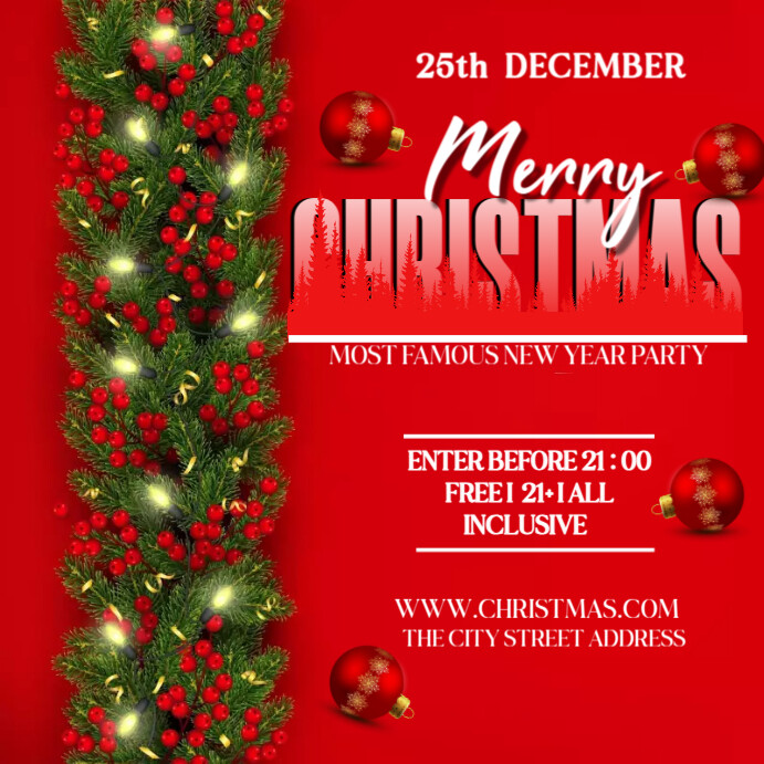 Merry Christmas Ads Template | PosterMyWall