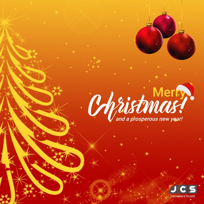 Copy of Merry Christmas and a prosperous new year! | PosterMyWall