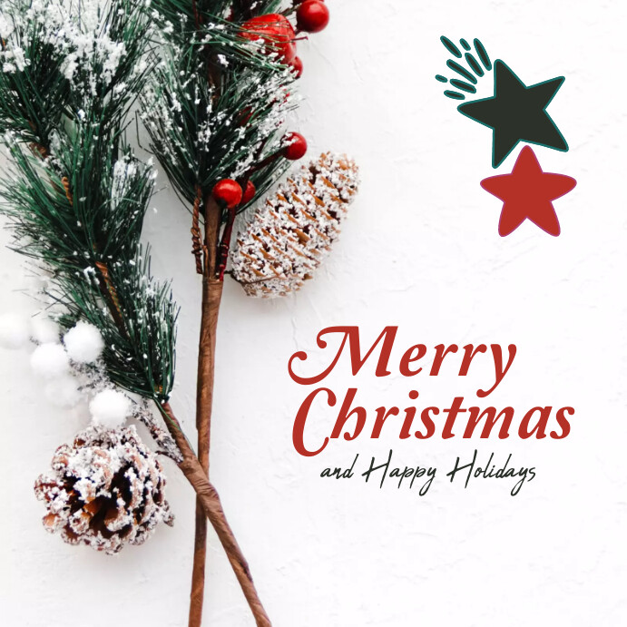 Copy of Merry Christmas and happy holidays | PosterMyWall