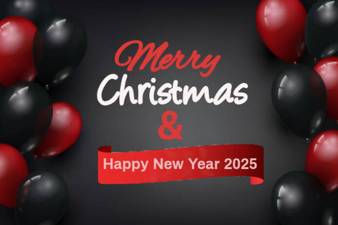 Merry Christmas and Happy New Year 2025 Template | PosterMyWall