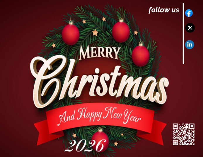 Merry Christmas and happy new year 2026 Template | PosterMyWall