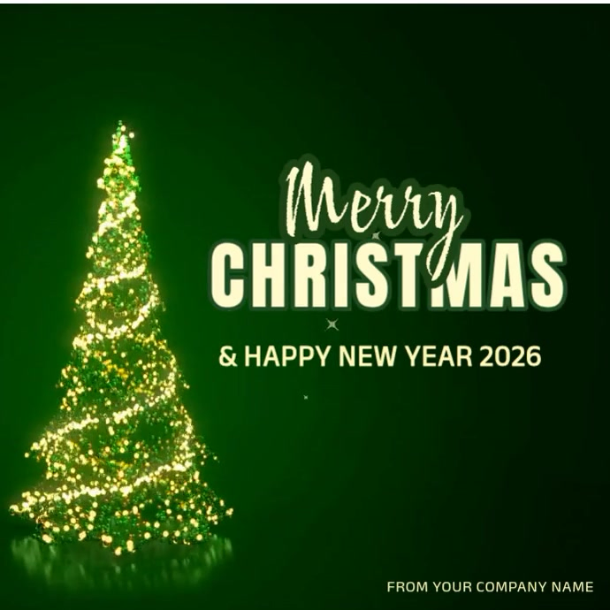 Merry Christmas and happy new year 2026 greeting card template design ...