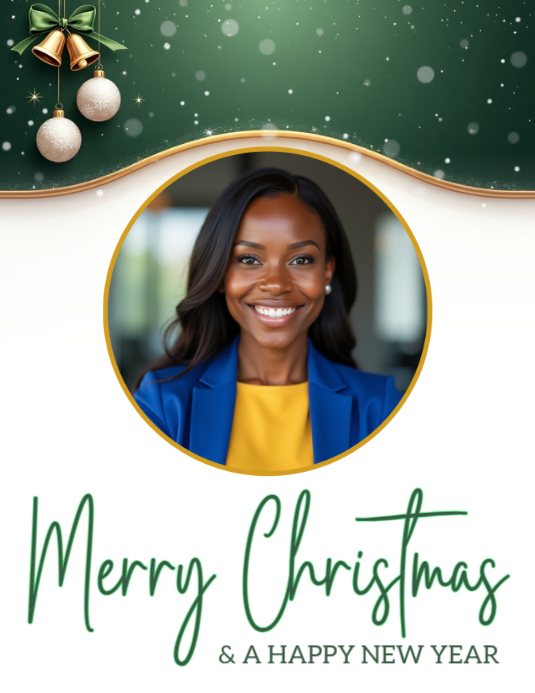 Merry Christmas And Happy New Year Corporate Greeting Card Executive ...