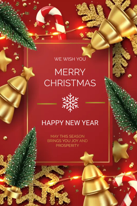 Merry christmas and happy new year Template | PosterMyWall