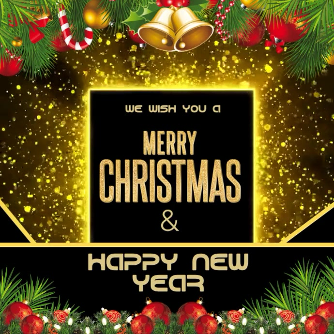 merry christmas and happy new year Template | PosterMyWall
