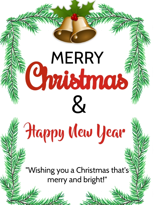 merry Christmas and happy new year Template | PosterMyWall