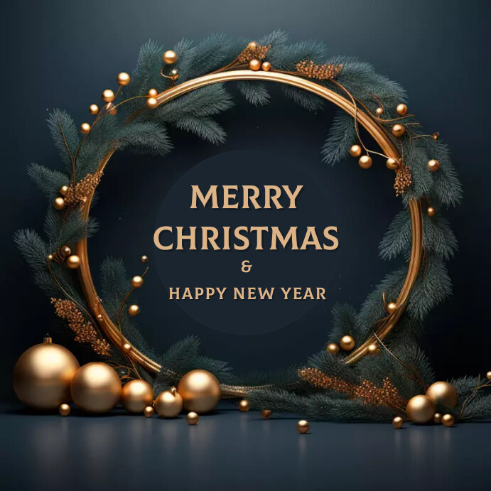 Merry Christmas and Happy New Year Template | PosterMyWall
