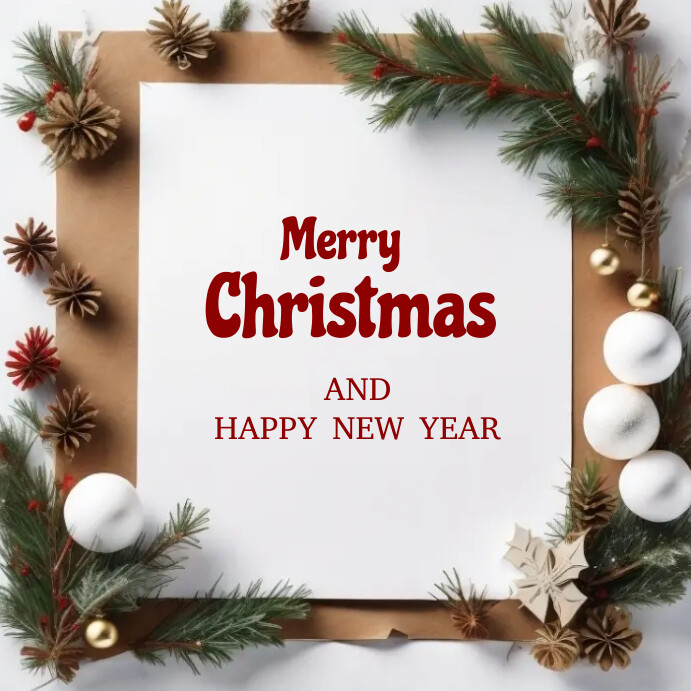 Copy of Merry Christmas and happy New year | PosterMyWall