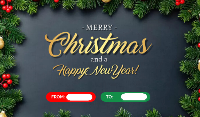 Merry Christmas and Happy New Year Template | PosterMyWall