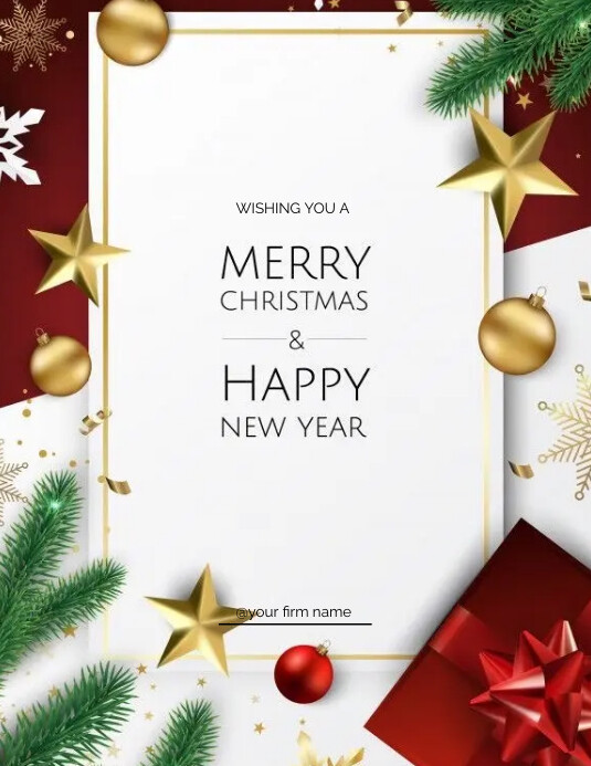 Merry Christmas and happy new year Template | PosterMyWall