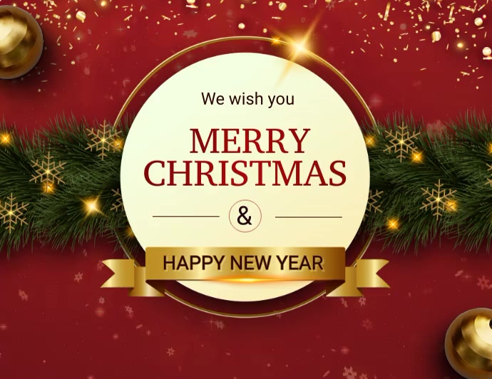 merry Christmas and happy new year Template | PosterMyWall