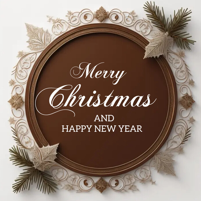 Merry Christmas and happy New year editable t Template | PosterMyWall