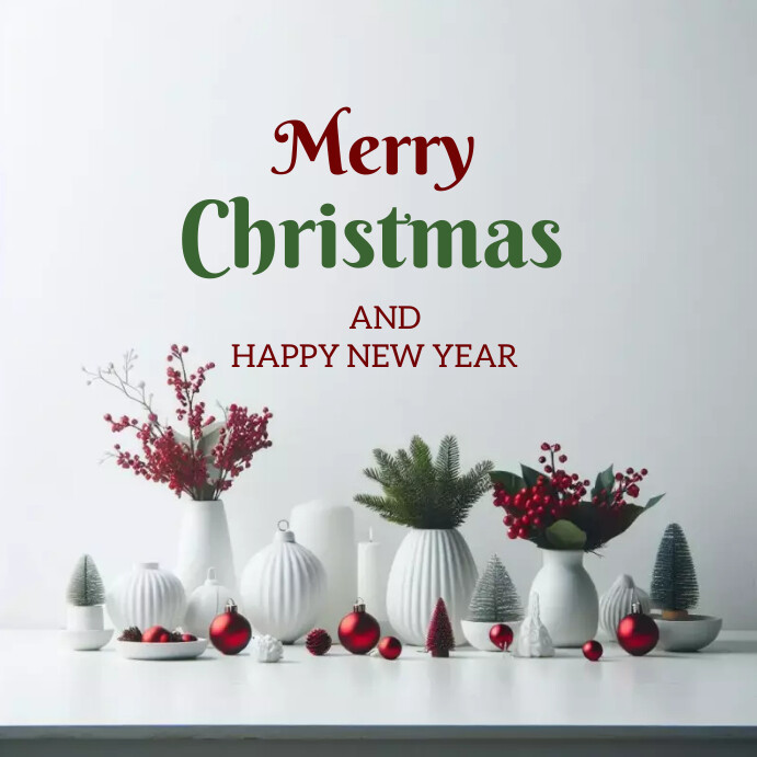 Merry Christmas and happy New year editable t Template | PosterMyWall