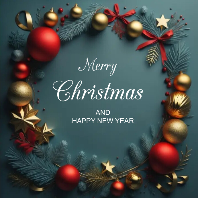 Merry Christmas and happy New year editable t Template | PosterMyWall