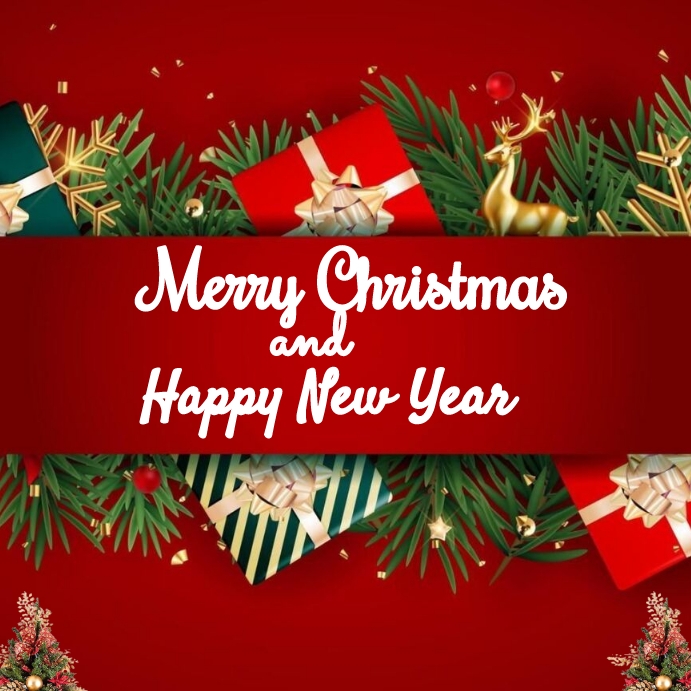 Merry Christmas and Happy New Year Flyer ) Template | PosterMyWall