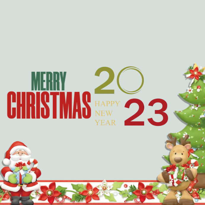 Merry Christmas and Happy New Year IG Post Template | PosterMyWall