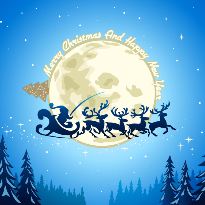 Merry Christmas and Happy New Year IG Post Template | PosterMyWall