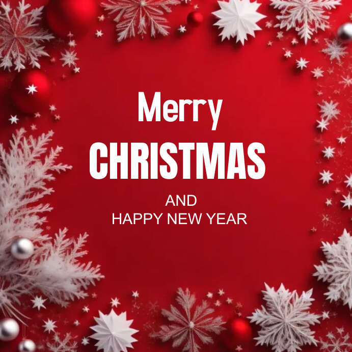 Merry Christmas and happy New Year in advance Template | PosterMyWall