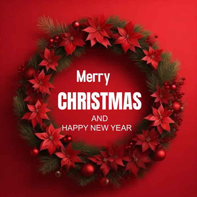 Merry Christmas and happy New Year in advance Template | PosterMyWall