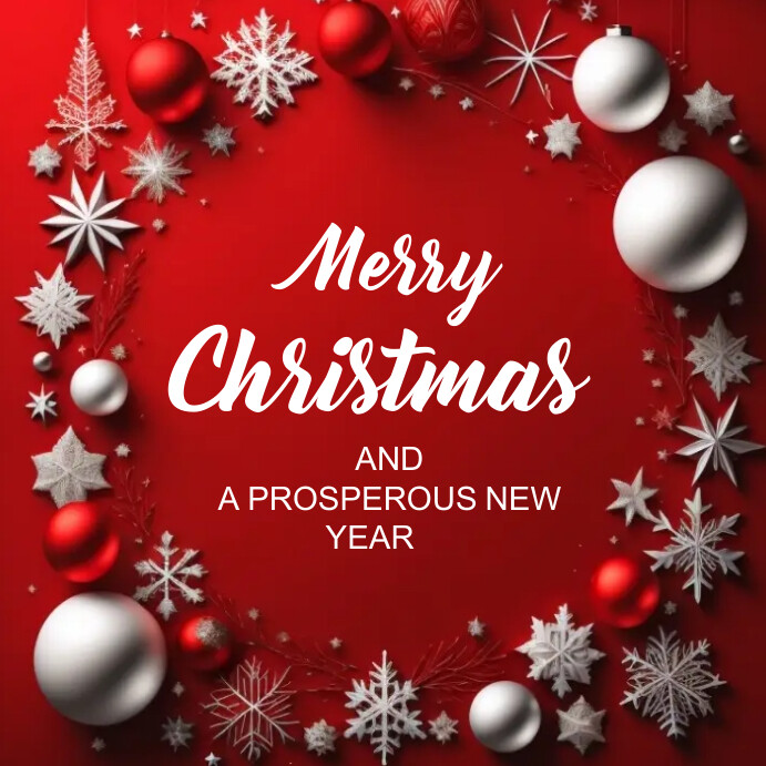 Merry Christmas and happy New Year in advance Template | PosterMyWall