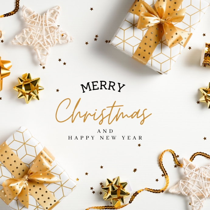 Merry Christmas and happy new year post Template | PosterMyWall