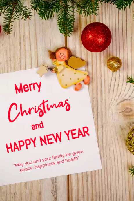 Copy of MERRY CHRISTMAS AND HAPPY NEW YEAR POST | PosterMyWall