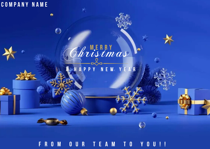 Merry christmas and happy new year poster Template | PosterMyWall