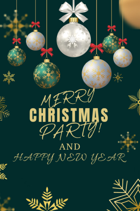 Merry-Christmas-and-Happy-New Year-Poster Template | PosterMyWall