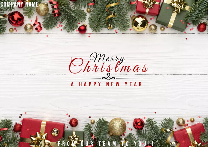 Merry christmas and happy new year poster Template | PosterMyWall