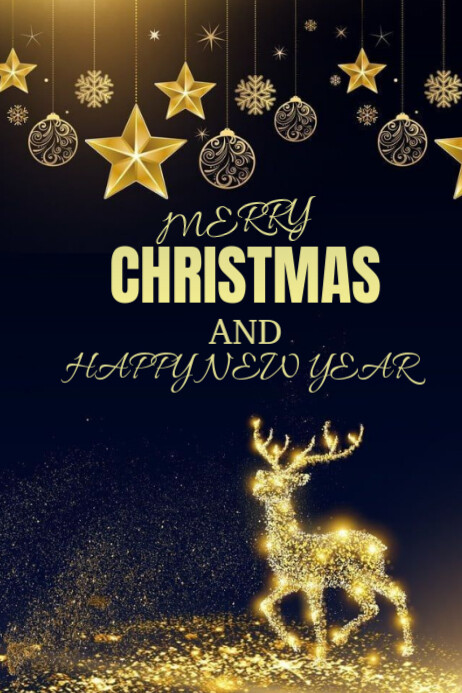Merry-Christmas-and-Happy-New-Year-Poster Template | PosterMyWall