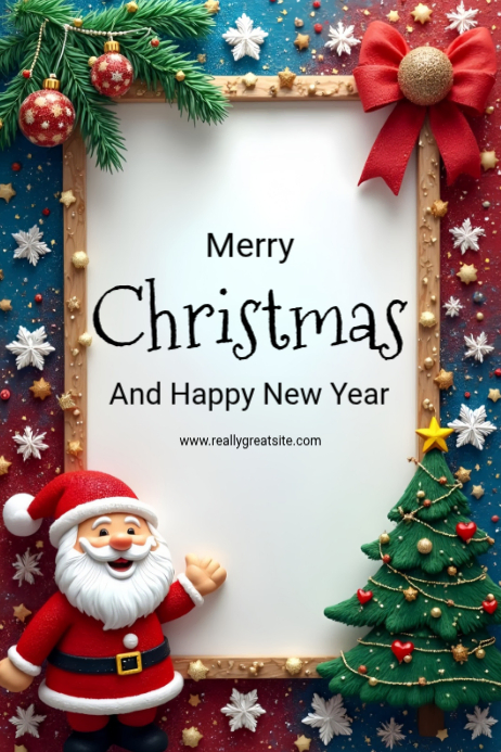 Merry Christmas and Happy New Year Poster template | PosterMyWall