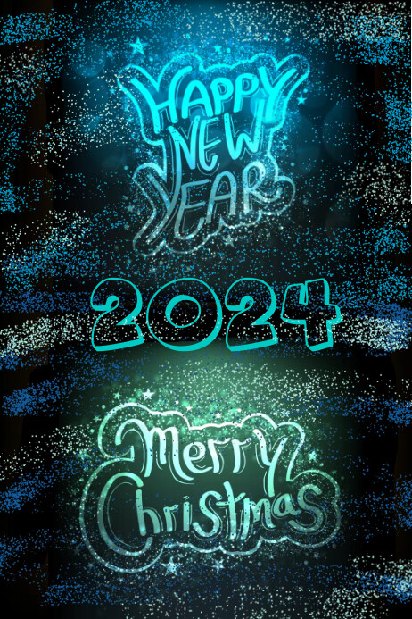 MERRY CHRISTMAS AND NEW YEAR 2024 Template | PosterMyWall