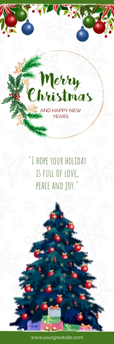 Merry Christmas Banner Template | PosterMyWall