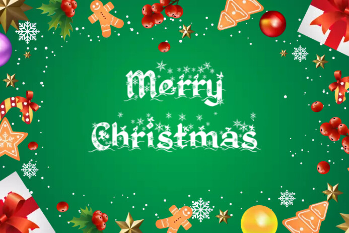 Merry Christmas Banner Template | PosterMyWall