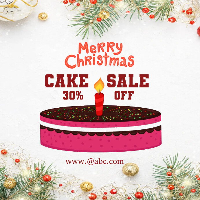 Merry christmas cake sale templates | PosterMyWall