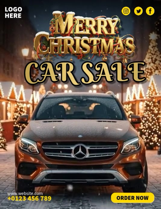 Merry Christmas Car Sale Template | PosterMyWall