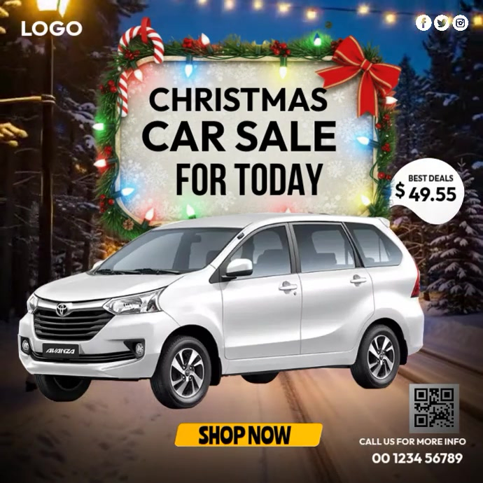 Merry Christmas Car Sale Template | PosterMyWall