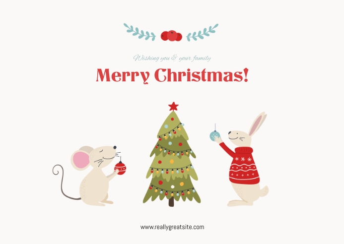 Merry Christmas Card Template | PosterMyWall