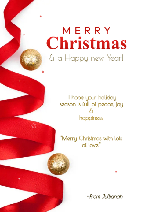 Merry Christmas Card Template | PosterMyWall