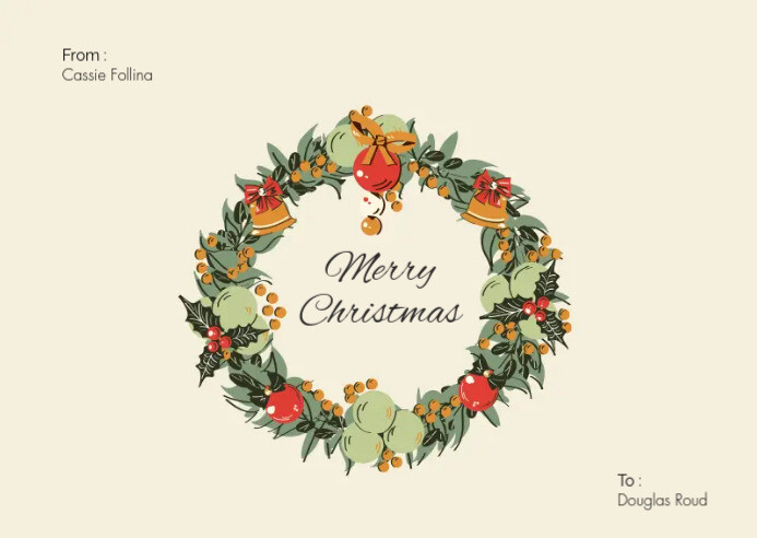 Merry Christmas Card Template | PosterMyWall