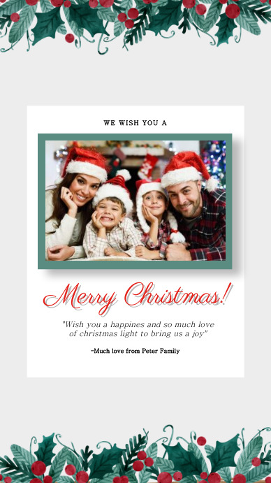 Merry Christmas Card Template | PosterMyWall