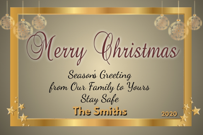 Plantilla de Tarjeta de Feliz Navidad | PosterMyWall