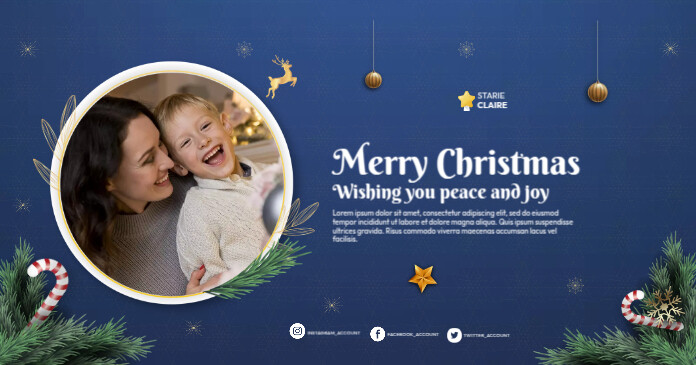 Merry Christmas Card Template | PosterMyWall