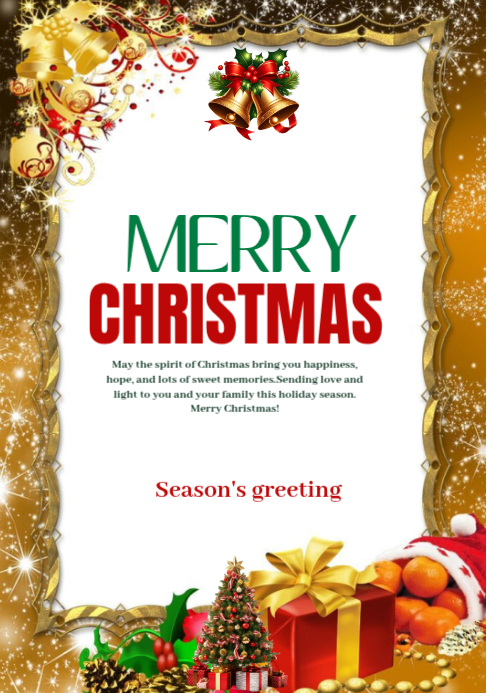 Merry Christmas card Template | PosterMyWall
