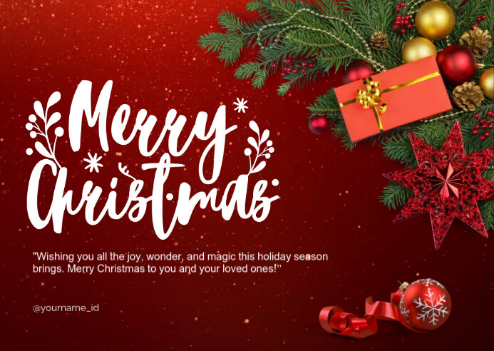 Merry Christmas Card Template | PosterMyWall