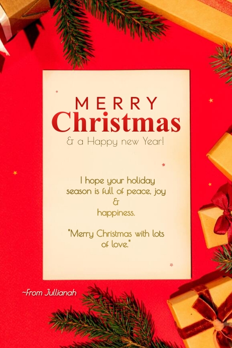 Merry Christmas Card design Template | PosterMyWall